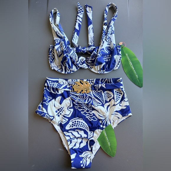 FARM Rio | Swim | Farm Rio River Nature Bikini Top And Bottom Set ...
